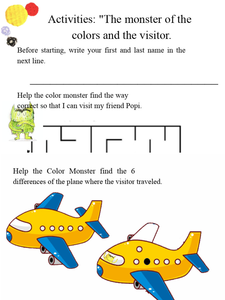 Color Monster Activity Guide | PDF
