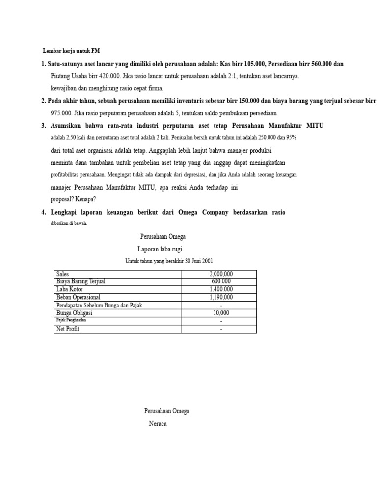 Analisis Keuangan dan Rasio Perusahaan | PDF