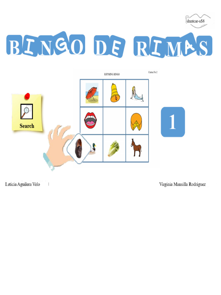 Rhyme Bingo Activity for Kids | PDF