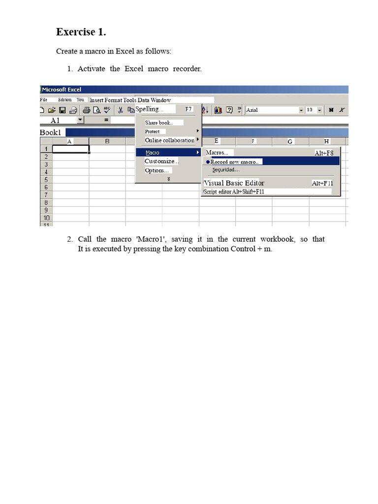 Exercises and practice of MACROS | PDF | Microsoft Excel | Computing