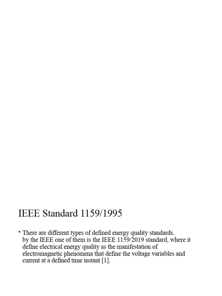IEEE 1159 | PDF