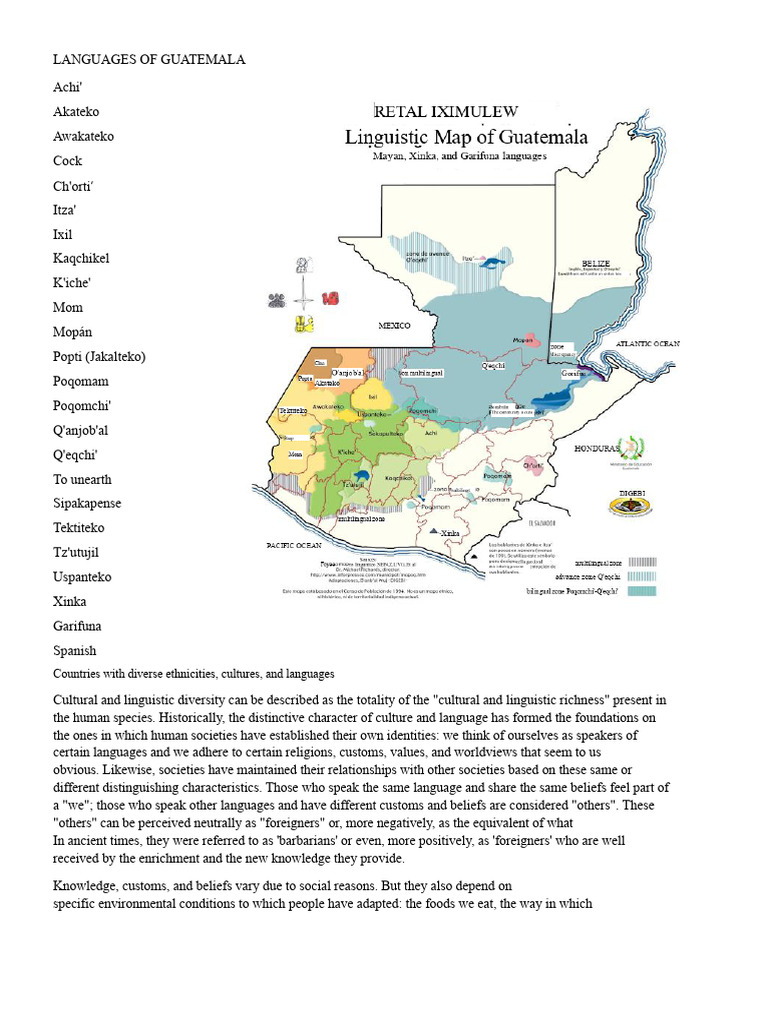Origin Languages of Guatemala | PDF | Area | Referee