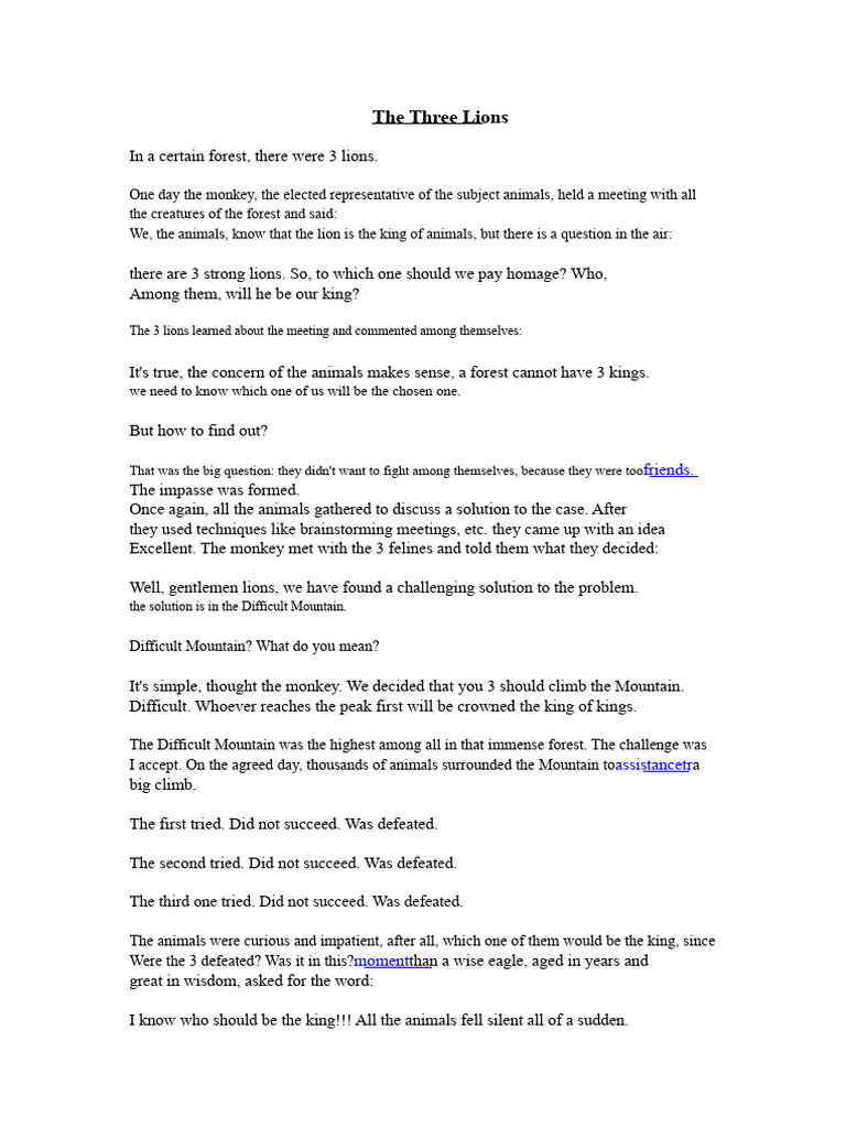 The Three Lions | PDF