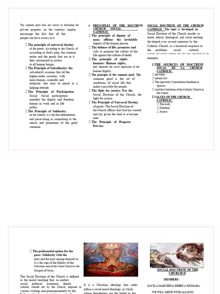 Complete Triptych Principles of the Social Doctrine of the Church | PDF ...