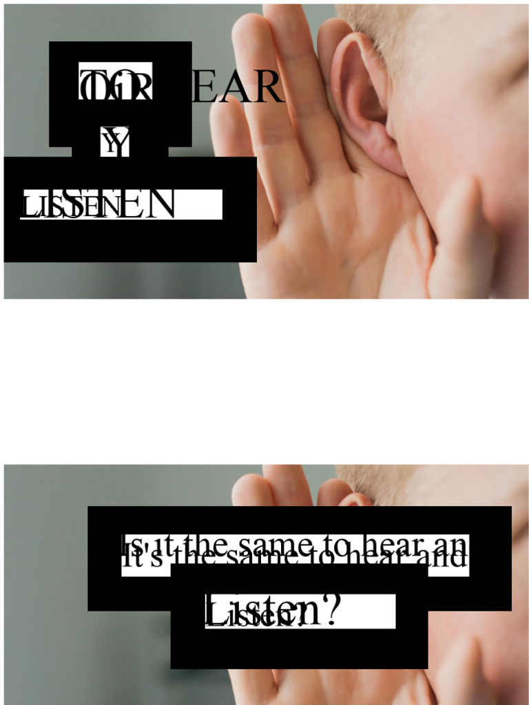 Hearing and Listening | PDF | Psychological Concepts | Cognition