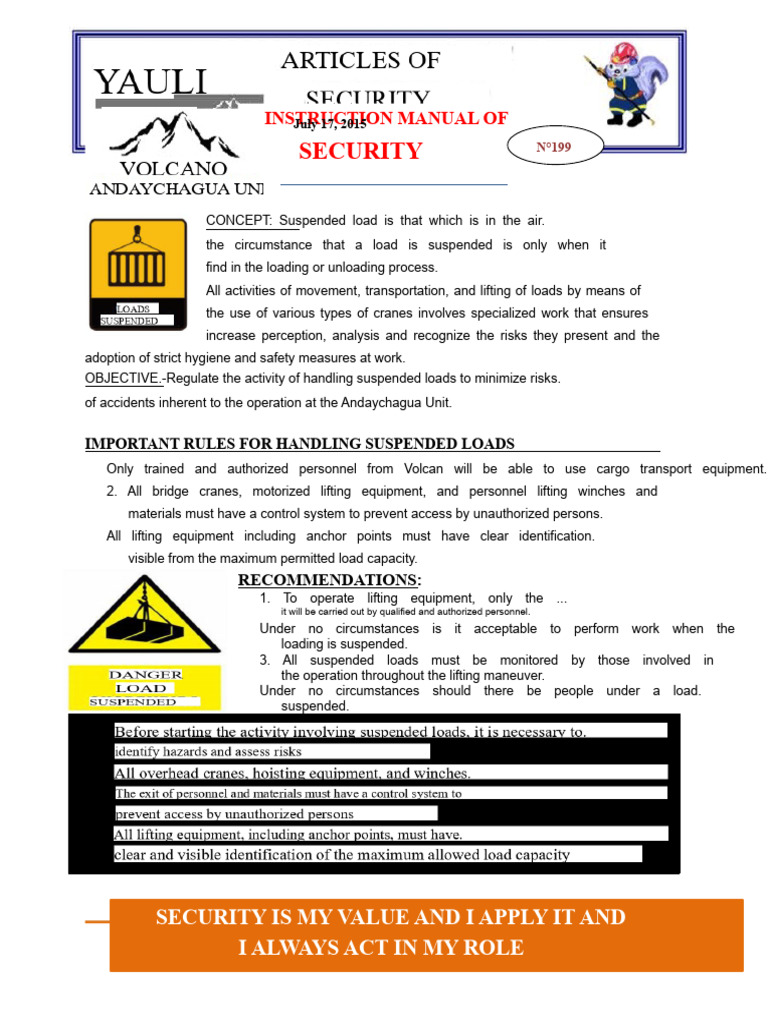 SUSPENDED LOADS.doc | PDF