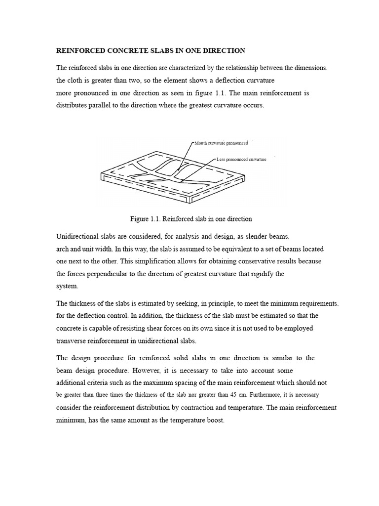 Reinforced Concrete Slabs in One and Two Directions | PDF | Beam ...
