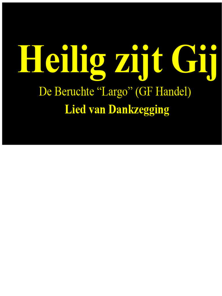 Heilig zijt Gij (Danklied) | PDF