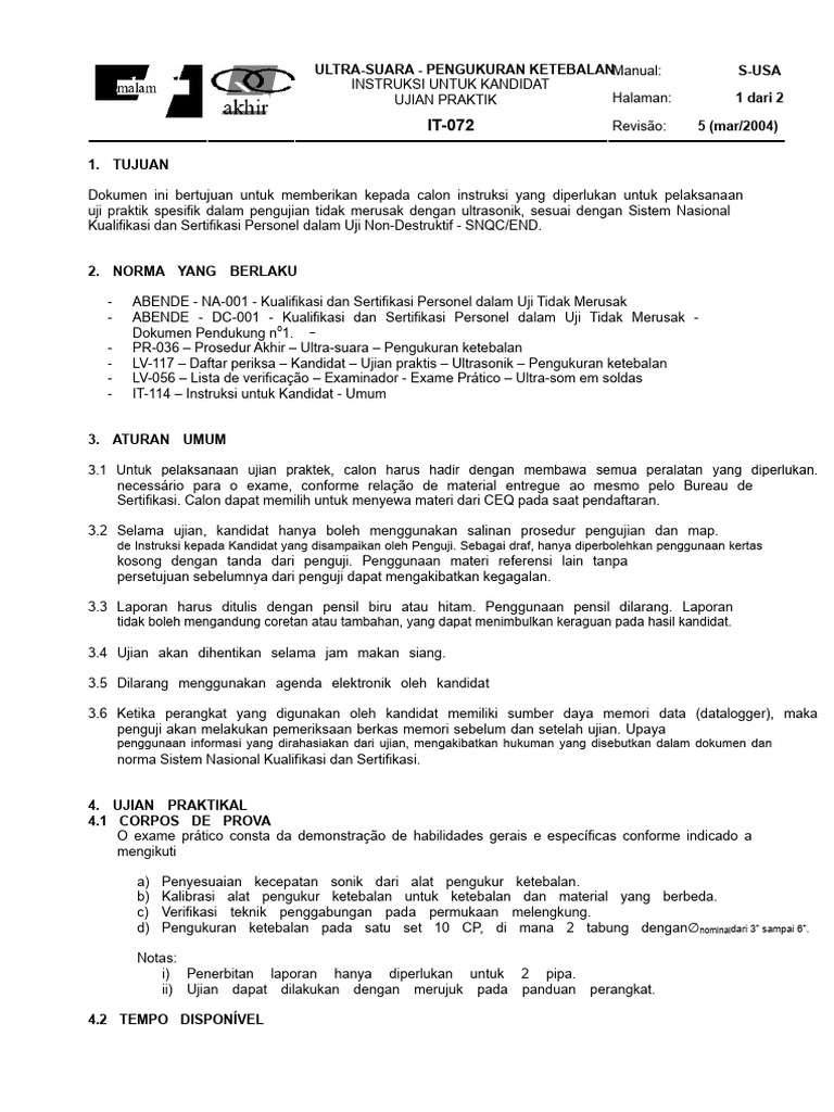 Pengukuran Ketebalan | PDF