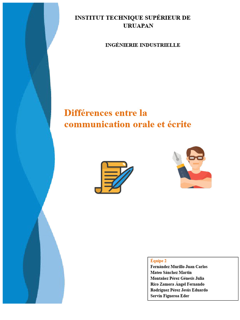 Différences entre communication orale et écrite | PDF | Communication ...
