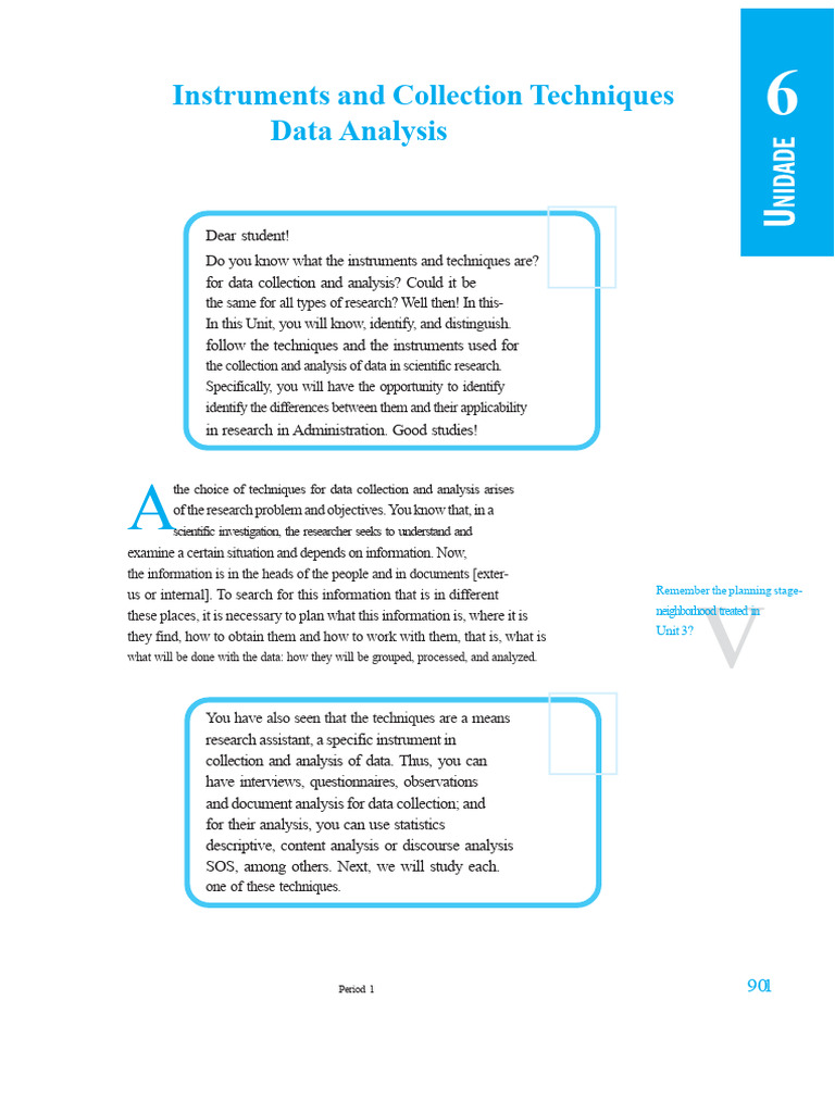 Instruments and Techniques for Data Collection and Analysis | PDF ...
