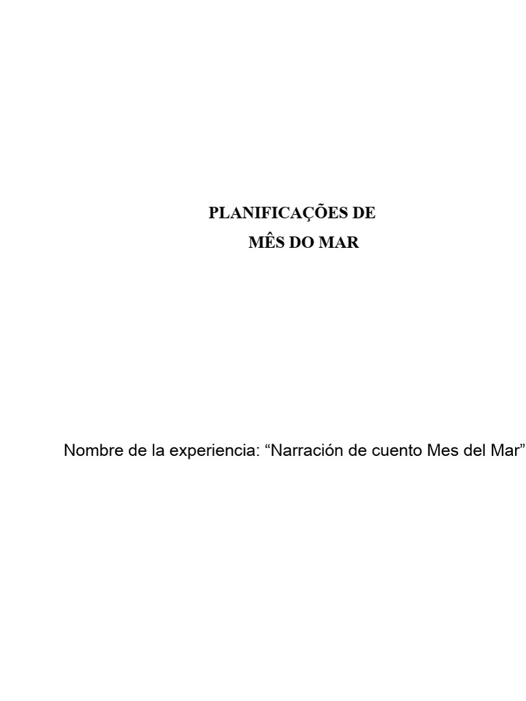 Planejamentos Do Nível de Pré-Escolar Mês de Março de 2023 | PDF ...
