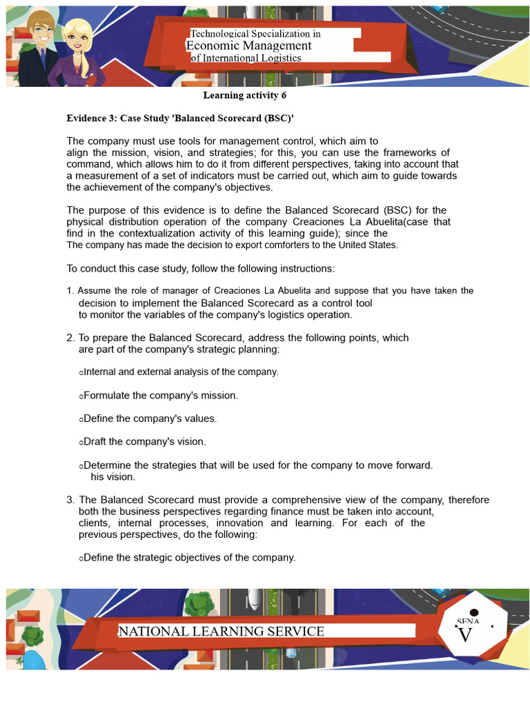 Balanced Scorecard for Logistics Management | PDF | Strategic Planning ...