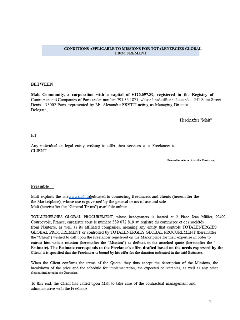 2022 06 29 - Applicable type conditions Freelance - TotalEnergies ...