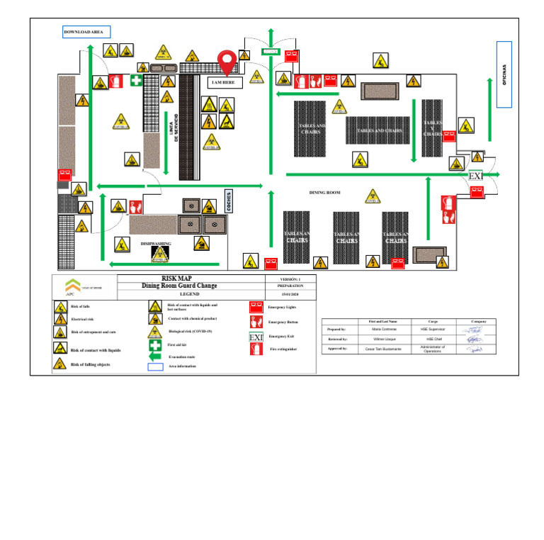 Risk Map Dining Room Shift Change 2020 | PDF | Emergency Evacuation ...