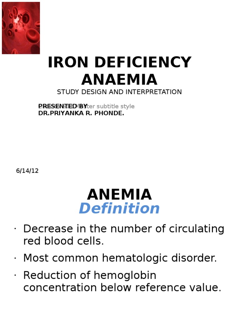 Iron Deficiency Anemia Study Analysis | PDF | Anemia | Clinical Medicine