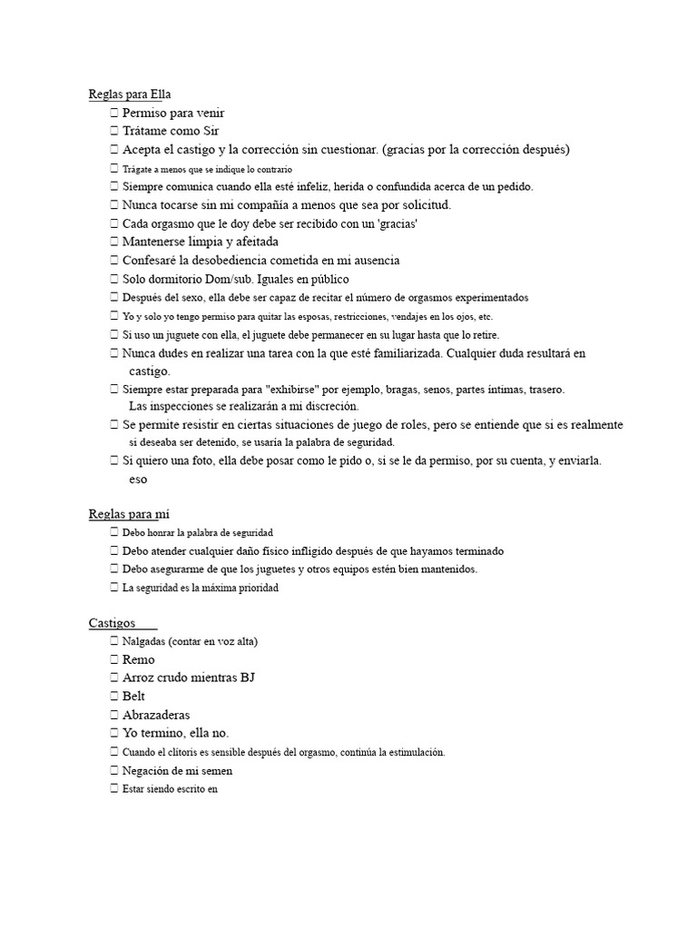 Reglas de Dominación y Sumisión | PDF