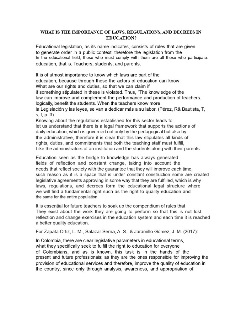 What Is the Importance of Laws | PDF | Teachers