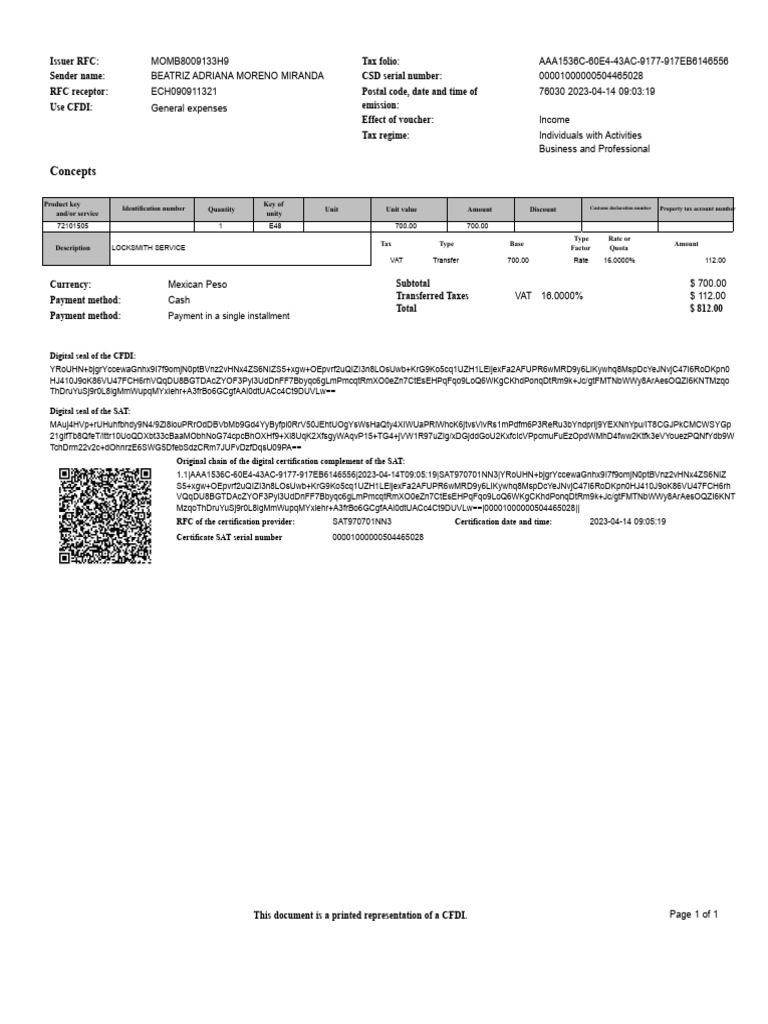 locksmith invoice | PDF | Taxes | Value Added Tax