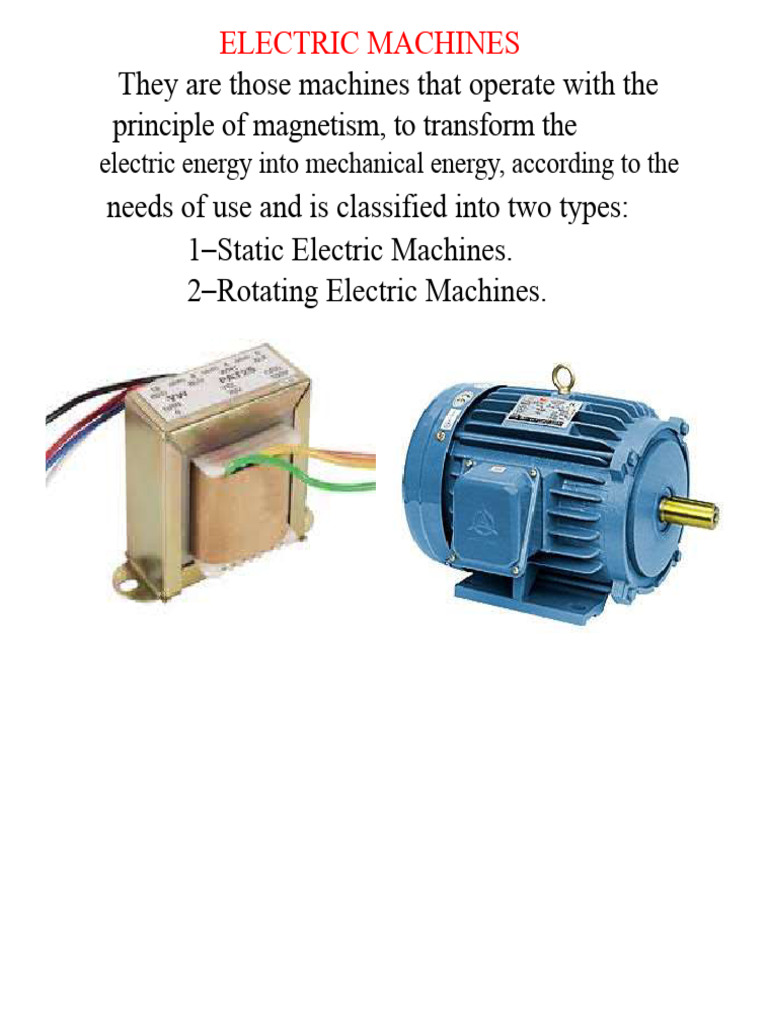 Electric Static Rotary Machines | PDF