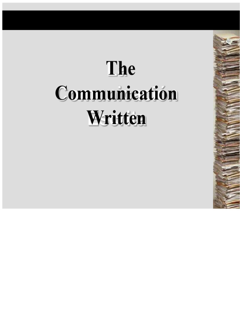 WRITTEN COMMUNICATION | PDF | Word | Morphology (Linguistics)