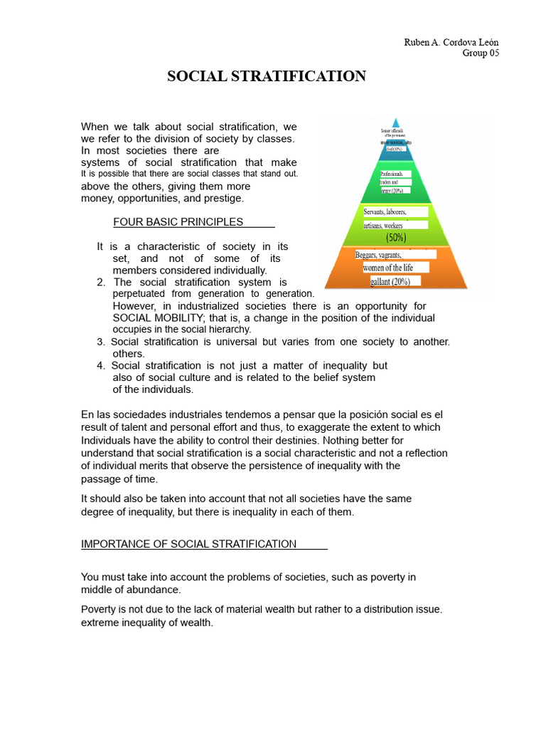 Understanding Social Stratification Systems | PDF | Social ...