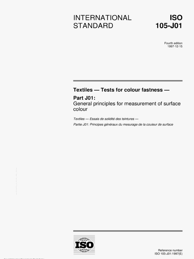ISO-105-J01-1997 | PDF