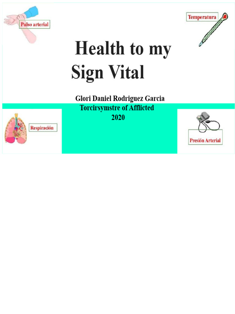 Health of my Vital Signs | PDF