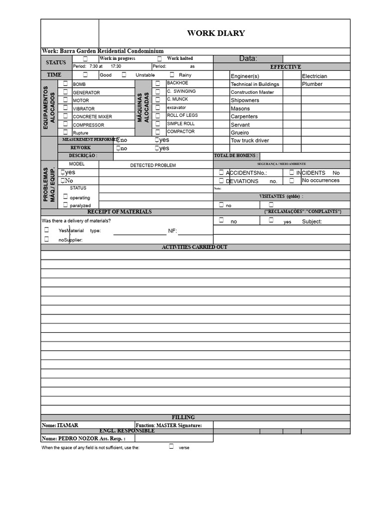 Barra Garden Condo Work Diary Update | PDF | Real Estate