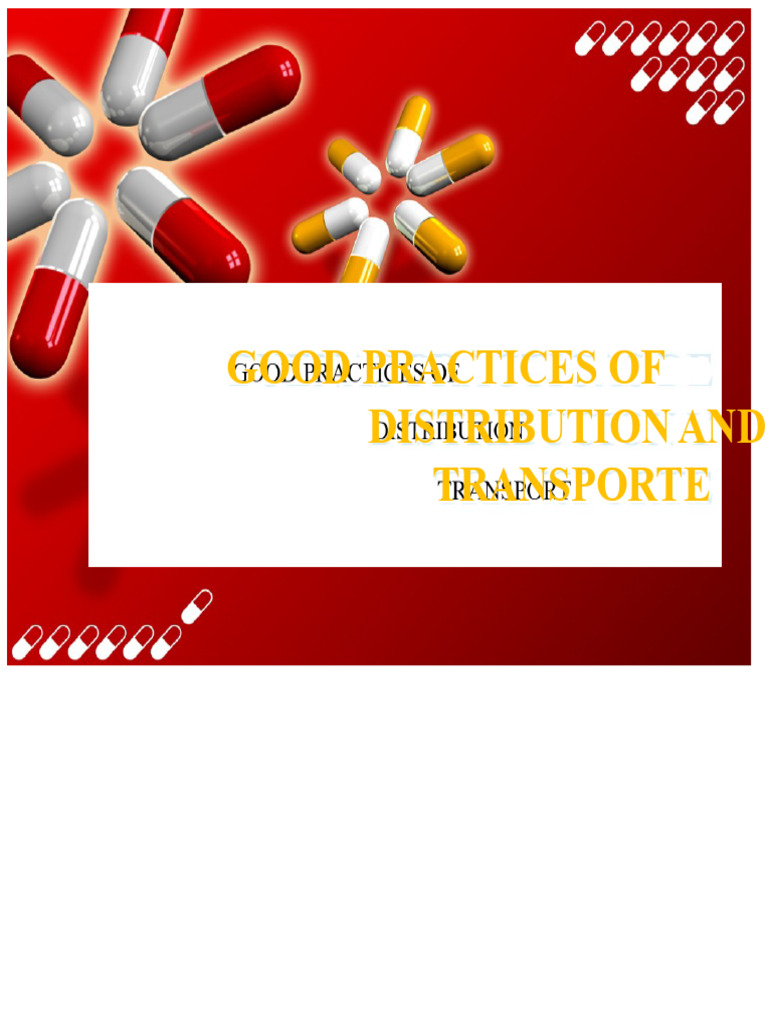 Good Practices of Distribution and Transport | PDF | Medical Device ...