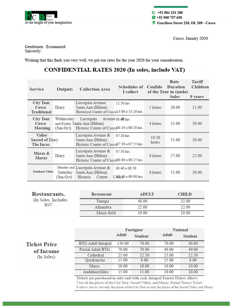 Rates 2020 (1) | PDF