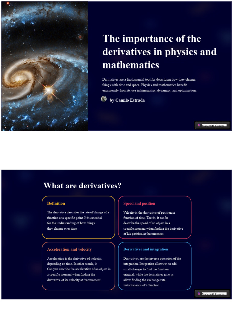 The Importance of Derivatives in Physics and Mathematics | PDF ...