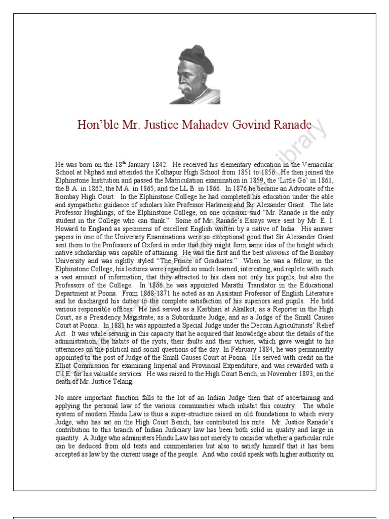 Ranade MG | PDF | Judge | Judgment (Law)