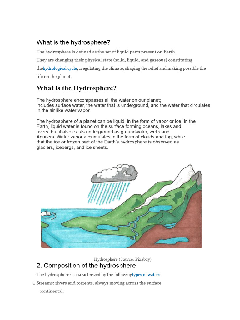 What is the hydrosphere? | PDF | Water | Earth