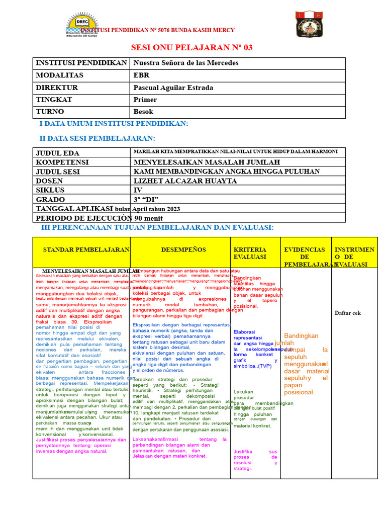Praktik Nilai Hidup Harmonis di Kelas | PDF