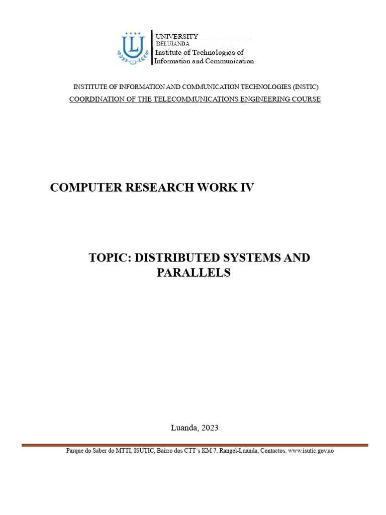 Distributed and Parallel Systems Overview | PDF | Parallel Computing ...