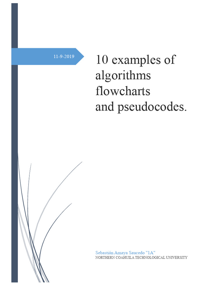 Examples_of_Flowcharts_with_Pseudocode | PDF | Algorithms | Area