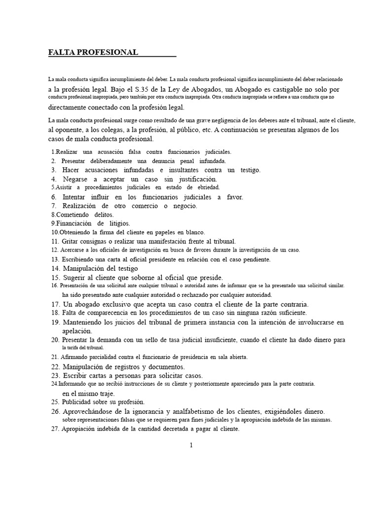 Conducta Profesional Inapropiada PDF | PDF | Apelación | Fiscal