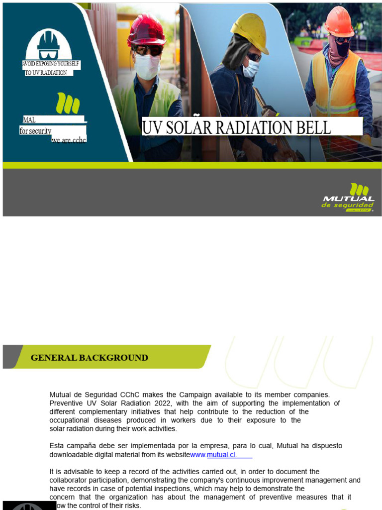 UV Solar Radiation Prevention Campaign | PDF | Ultraviolet | Risk