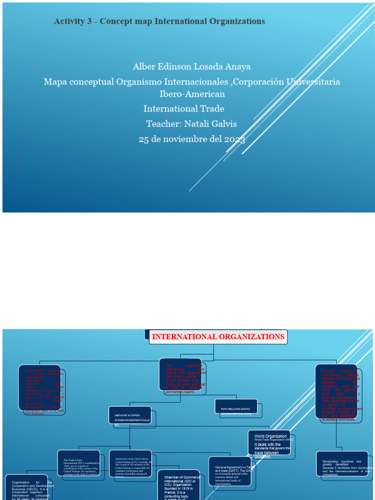 Concept Map of International Organizations | PDF | Trade | Economies
