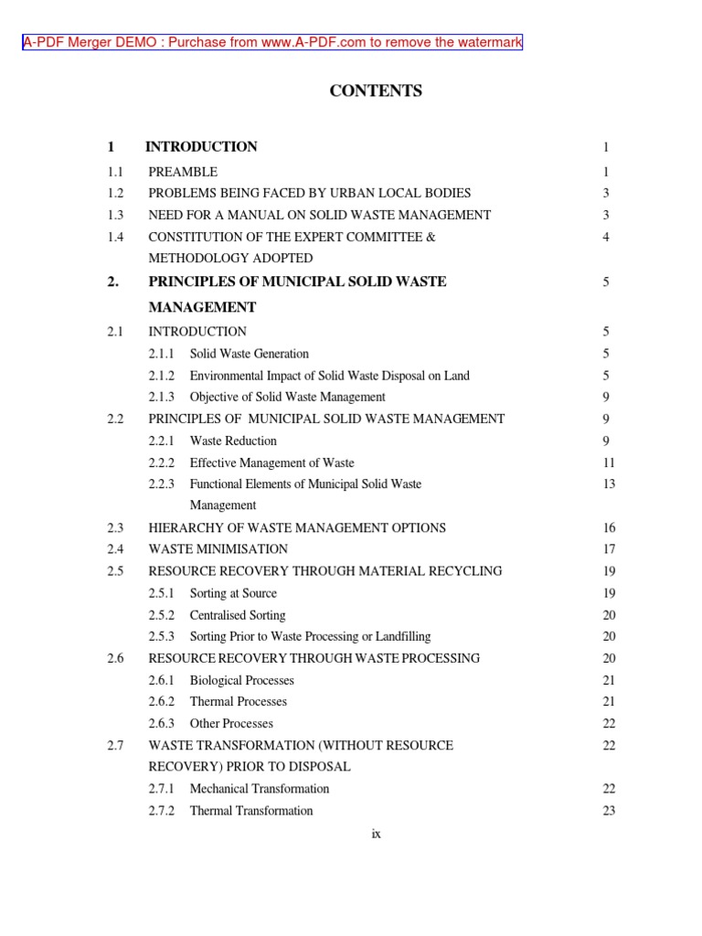 SW Manual | PDF | Waste Management | Municipal Solid Waste