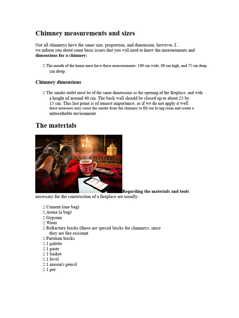 Essential Chimney Measurements Guide | PDF | Wall | Brick