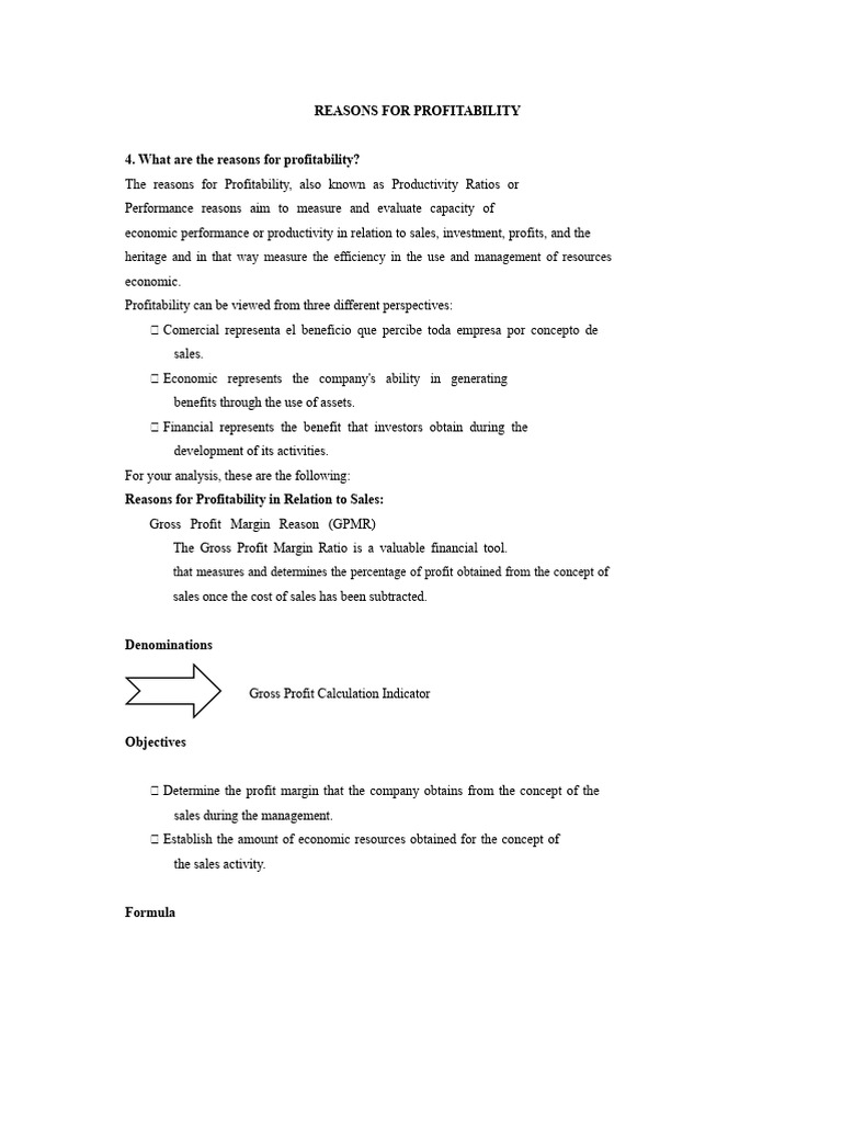 Key Reasons for Business Profitability | PDF | Gross Margin | Investing