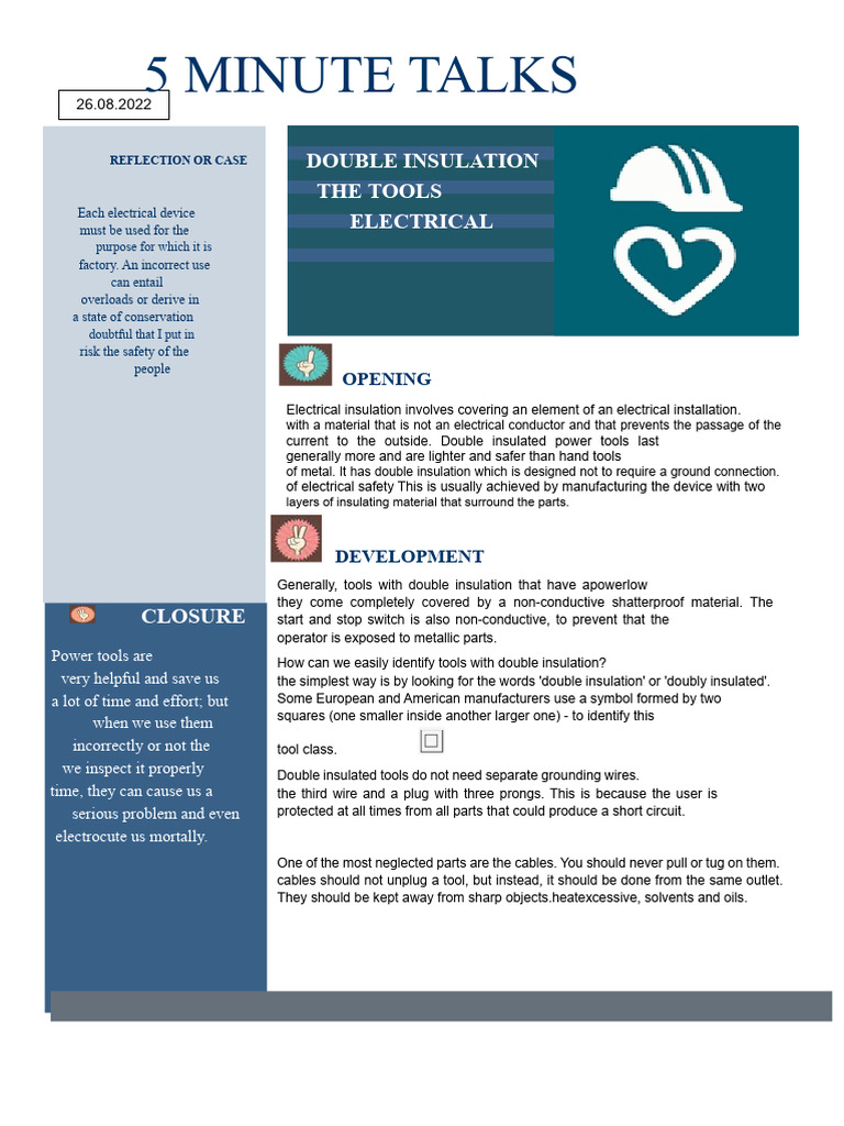 Double Insulation of electric tool | PDF | Insulator (Electricity ...