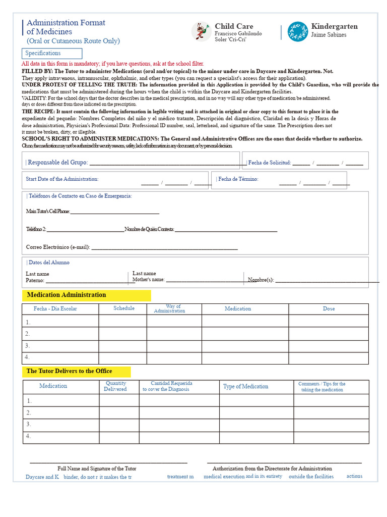 Doc Medication Administration Format GyK | PDF | Medical Prescription ...