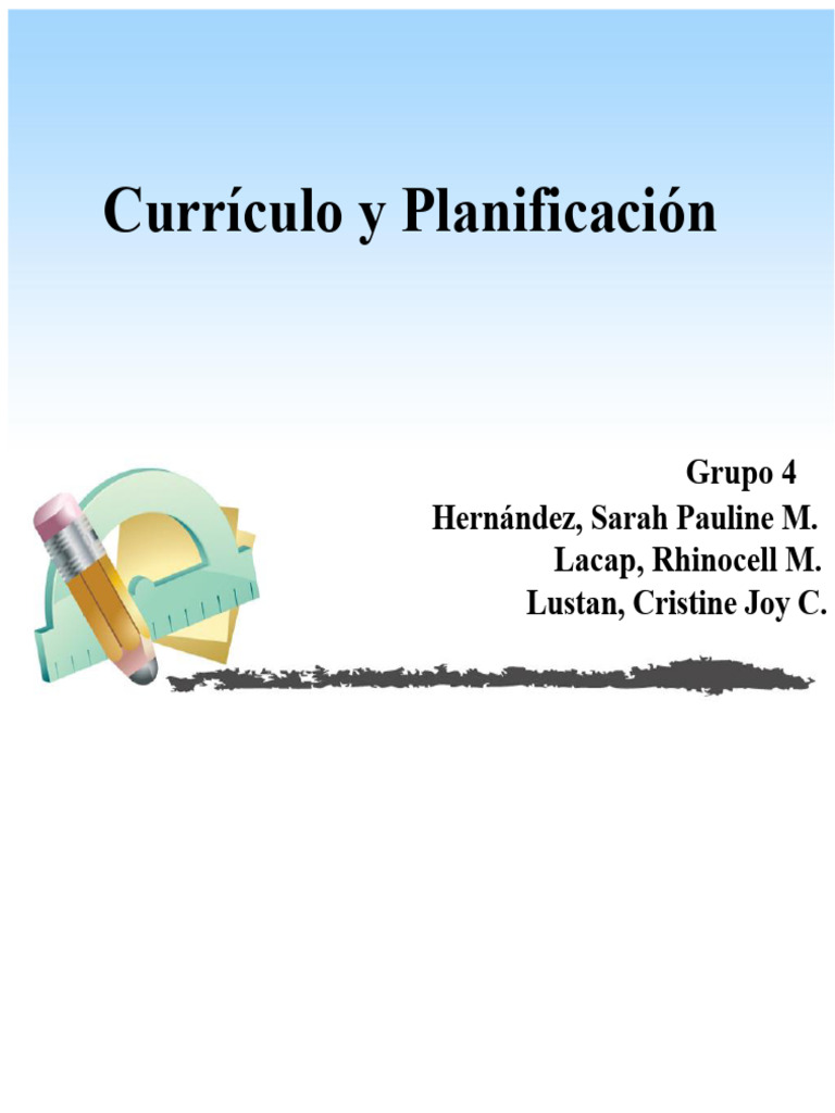 Currículo y Planificación | PDF | Plan de estudios | Aprendizaje
