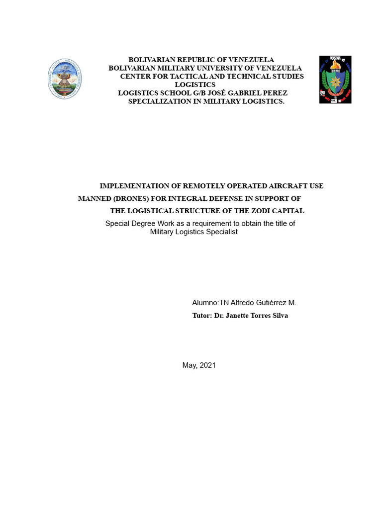 Use of DRONES in the Logistics structure. Gutiérrez | PDF | Unmanned ...