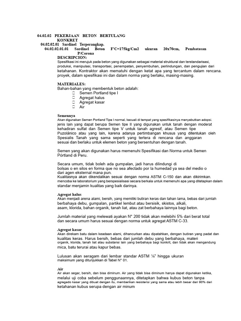Spesifikasi Sardinel Pengendalian | PDF