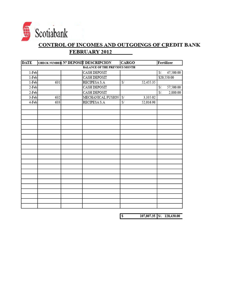 Bank Statement - SCOTIABANK | PDF