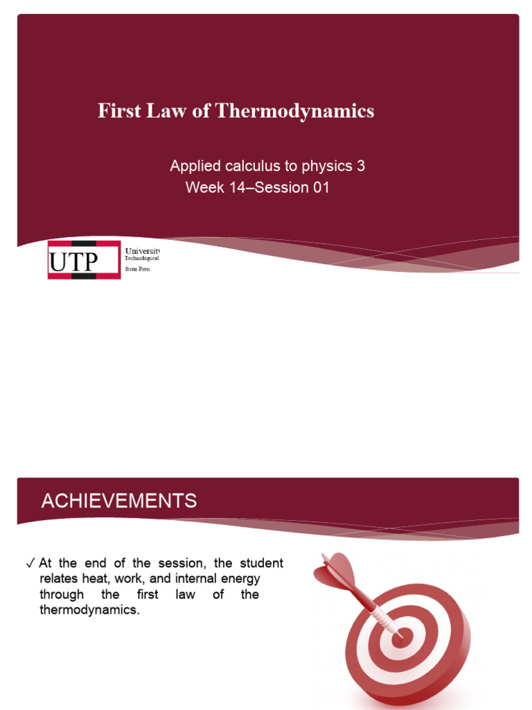 14.- First Law of Thermodynamics | PDF | Heat | Thermodynamics